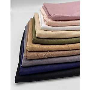 Txmout Hijab Scarfs for Women Premium Jersey Hijab Hijab for Women Muslim Cotton Hijab (Black)