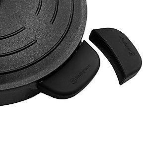 Westinghouse Roaster with Lid, 12.5 Inches, Black, Cast aluminum, Kitchen, Kitchen Accessories