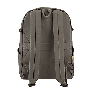 Travelon Anti-Theft Courier Slim Backpack, Stone Gray, 14 x 17 x 3