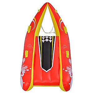 Blue Wave Sports Power Glider 2-Person Inflatable Snow Sled, 57-Inch, Red,Yellow