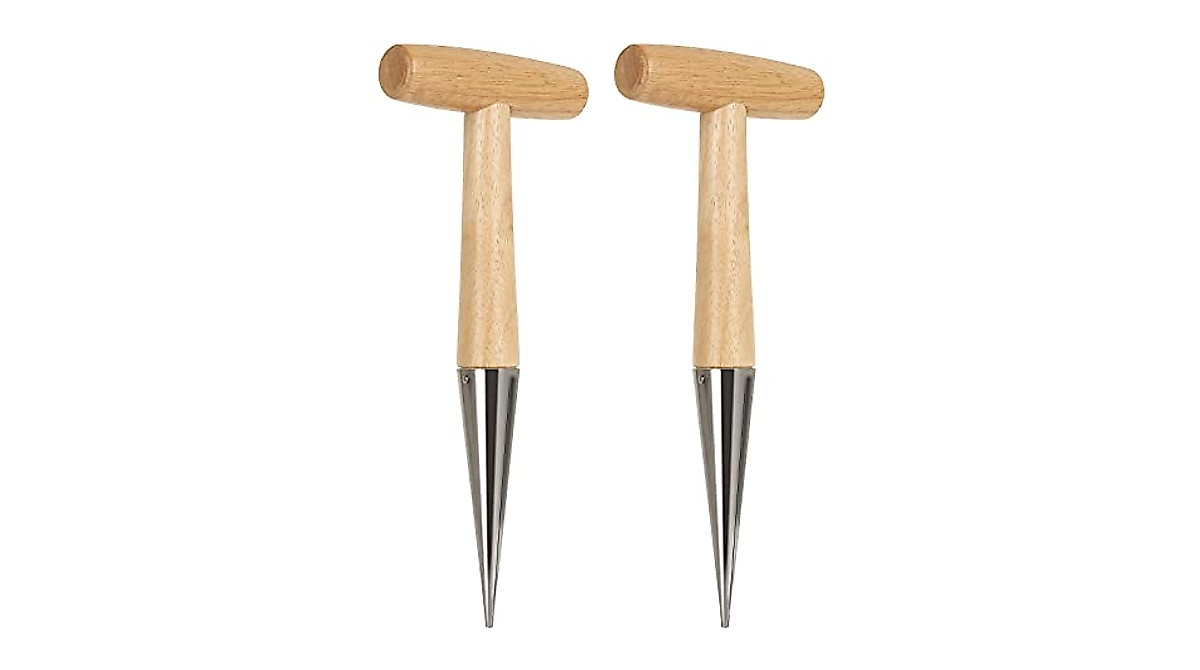 ZOEYES Stainless Steel Garden Dibbers | Ergonomic 11-Inch Tool Set