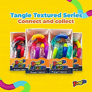Tangle® Jr. Textured 4-Pack Genuine Tangle Toys Fidget Pack - Textured Fidget Toy Fidgets Pack for Kids and Adults - Fidget Toy for School - Gift for Teens and Adults