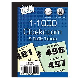 Tallon TA18001 Cloakroom Tickets