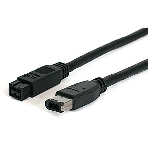 StarTech.com 6 ft IEEE-1394 Firewire Cable 9-6 M/M - IEEE 1394 Cable - 6 pin FireWire (M) to FireWire 800 (M) - 6 ft - Black - 1394_96_6