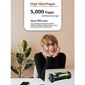 WEYNUONY 50F1H00 501H Toner Cartridge Compatible Replacement for Lexmark 501H 50F1000 for MS310dn MS312 MS410dn MS510dn MS610dn MS312dn MS315dn MS415dn(5,000 Pages 2 Pack Black)