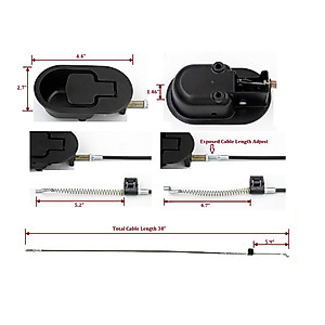 KUANYUOO Universal Heavy-Duty Metal Pull Recliner Handle with Cable (Exposed Adjustable 4.7" to 5.2"), Fits Ashley and Other Manufacturer Brands Chair Release Handle for Sofa or Recliner