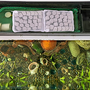 DEPEPE 10pcs Aquarium Filter Media Bags with Zipper for Activated Carbon, Biospheres, Ceramic Rings