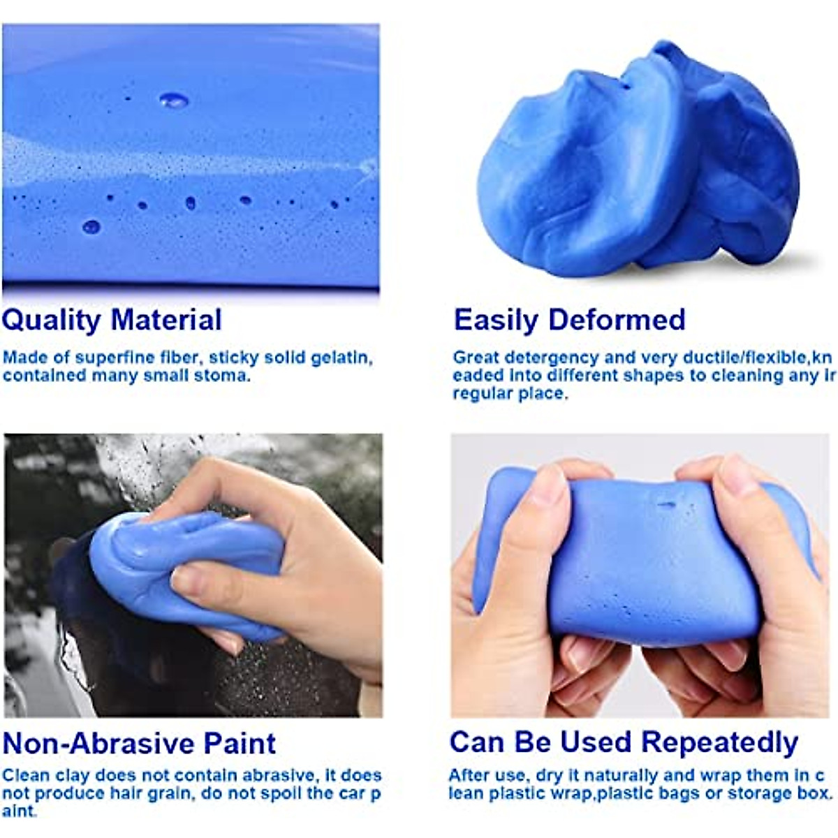 WildAuto Car Detailing Clay Bar 2PCS 100g Auto Magic Clay Bar Cleaner for Car Wash