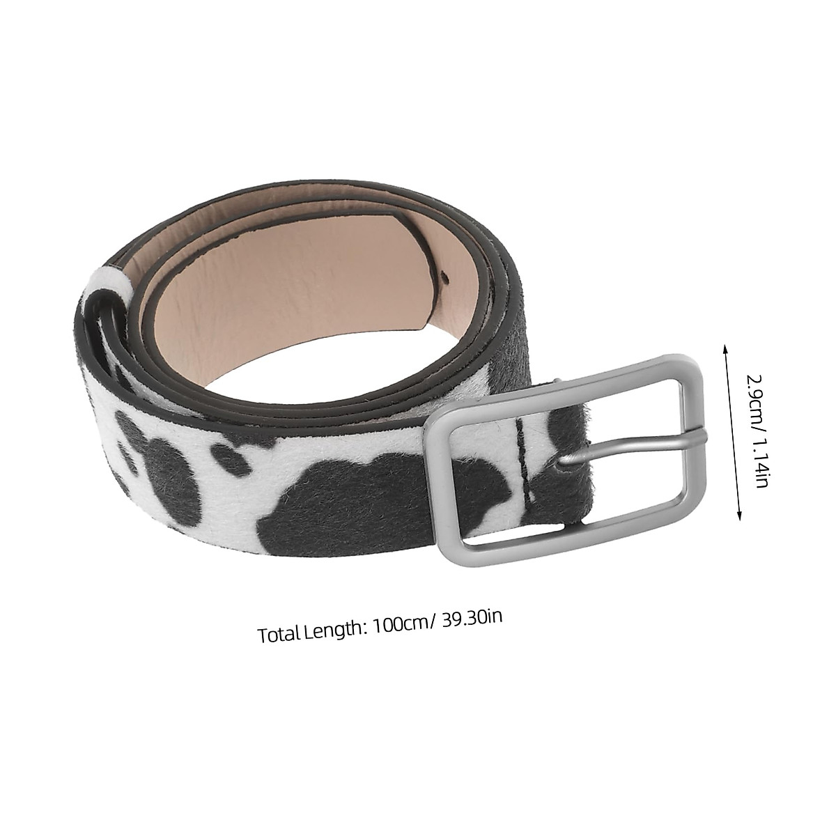 VALICLUD Plus Size Belt Waist Belt for Women Print Leather Belt Cow Print Belt for Jeans Pants Dresses Belt