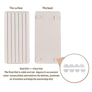 Instant Dry Sink Organizer(8.27" X 3.94"), Diatomaceous Earth Kitchen Soap Tray Set of 2, Storage Rack Under Sink in The Modern Home