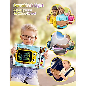 TECJOE Owl LCD Drawing Tablet, 8.5 Inch Colorful Toddler Doodle Board Drawing Tablet, Erasable and Reusable Electronic Drawing Pads, Educational and Learning Toy for 3-6 Years Old Boys, Gift (Purple)