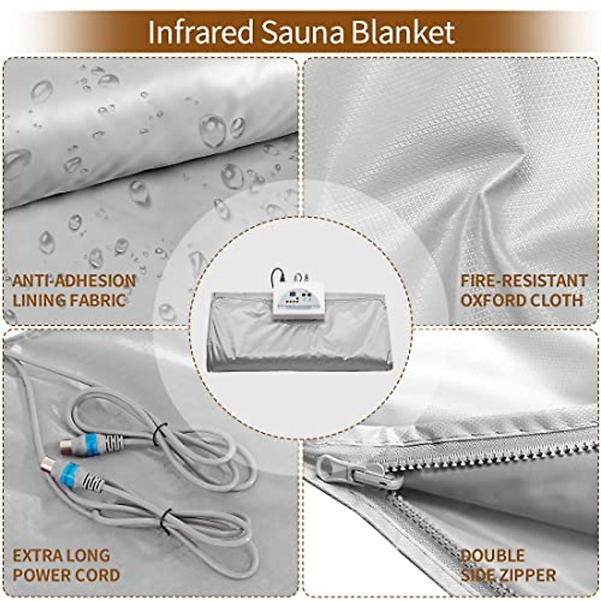 TaTalife Portable Far-Infrared Sauna Blanket, Digital Heat 2 Zone Sauna with Remote Control, Professional Home Sauna Heated Blanket Therapy for Recovery Wellness Relaxation