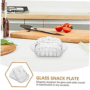 IFANLANDOR Cupcake Display Stand Clear Cake Stand Mini Cupcake Stand Cupcake Holder with Lid Cupcake Stands Clear Display Stand Centerpiece Table Decorations Fruit Tray Dessert Glass Plate