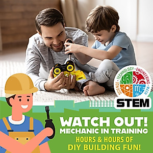 Flybar Power Gearz Take Apart Toy with Screwdriver and Screws- 3 Pack Truck Set for Boys and Girls- Fire Truck, Construction Truck, Garbage Truck- Vehicle Set - Building Toys for Kids Ages 3-5