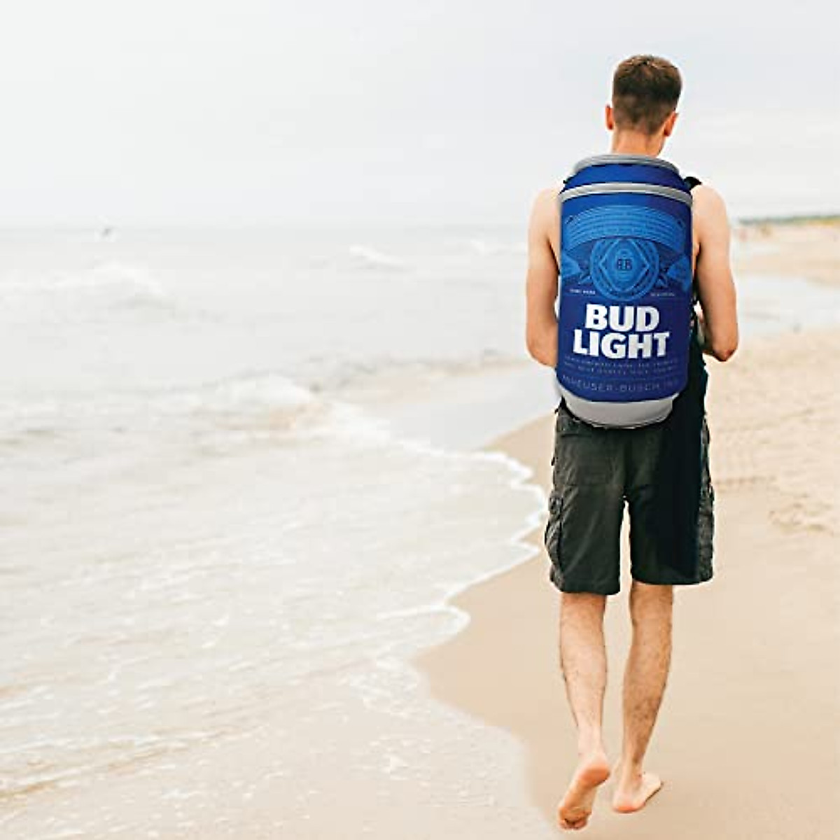 Bud Light Soft Can Shape Speaker Cooler Backpack Bluetooth Portable Travel Cooler with Built in Speaker Bud Light Wireless Speaker Cool Ice Pack Cold Beer Stereo for Apple iPhone, Samsung Galaxy