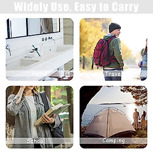 Framendino, 6 Pack Toothbrush Head Covers Caps Holder Case Protector Box with Suction Cup Convenient for Bathroom Wall Mirror Home Outdoor Travel