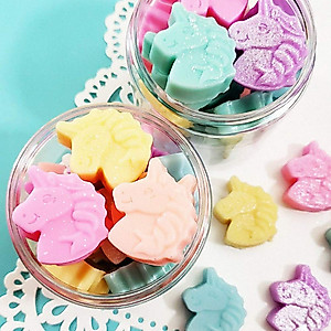 Fewo 6 Cavities Unicorn Head Cupcake Mold, Non-stick Unicorn Shaped Silicone Mould for Party Cakes Soaps Bath Bombs Jello Shots Kids' Baking Supplies