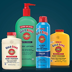 Gold Bond Medicated Baby Powder 4 oz., Cornstarch Plus, Helps Prevent & Treat Diaper Rash