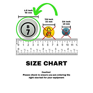 MR CHIPS Professional 1.57” (40 mm) White Single Number Bingo Balls - Ping Pong Style for Manual Cage Only