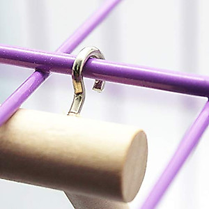 SONGBIRDTH Parrot Hanging Toys - Wooden Pet Bird Parrot Parakeet Hanging Mirror Play Toy Cage with Stand Perch for Medium and Small Parrot