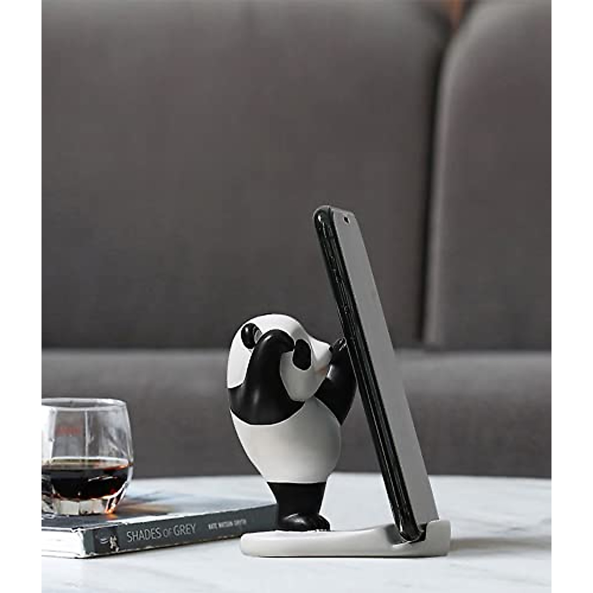 Phone Stand Desk Accessories Resin Panda Figurines Home Decor Decorative Tabletop Ornaments Cute Phone Holder
