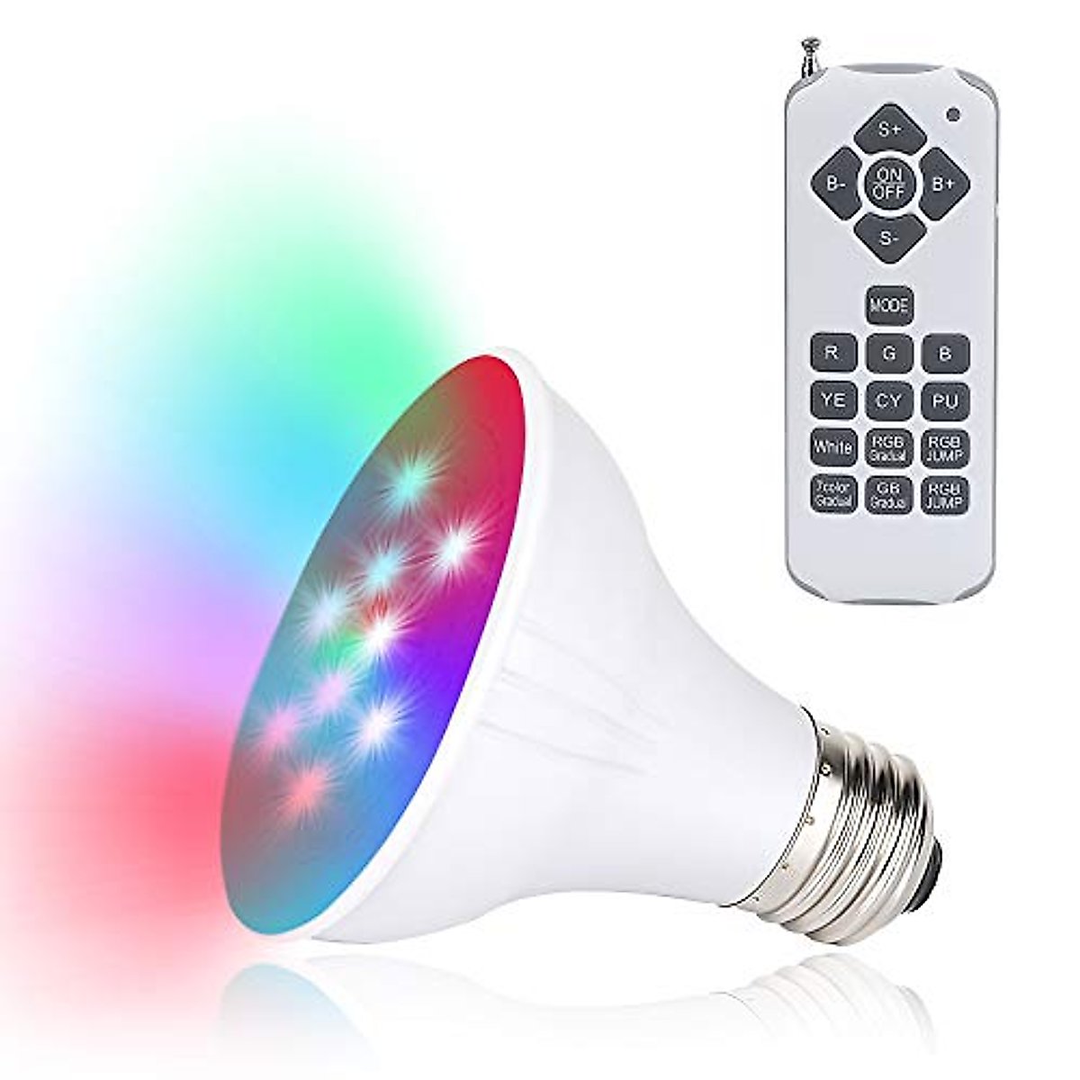 COOLWEST 120V LED Spa Lights Bulb 12W RGB Multi Color LED Spa Light with Remote for Most Spa Fixture Hot Tub Spa Inground Pool Bulb Replacement Bulb E26 Base