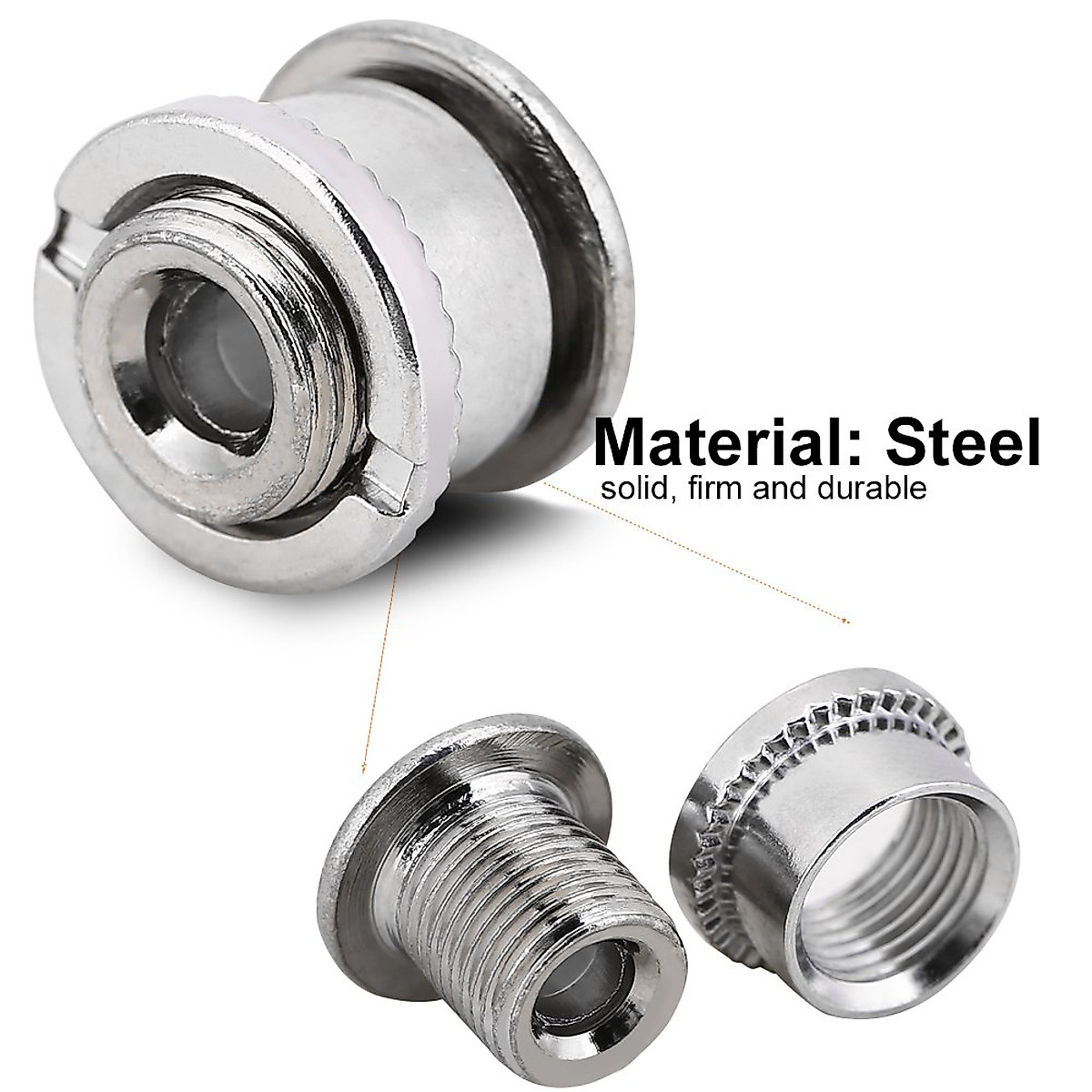 Steel Double Chainring Bolts, Crankset Screw Bolts, Mountain Bikes Road Chain Wheel Crankset Screws Double Chainring Bolts &amp; Nuts