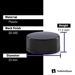 The Bottle Depot - 24 Pack - 1 oz Glass Bottle With Cap - Blue - 20-400 Neck Finish - Boston Round Bottles - UV Rays Protection