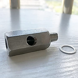 1/8'' BSPT Oil Pressure Sensor Sendor Tee Adapter to 1/8 NPT Gauge T-Piece Stainless Steel