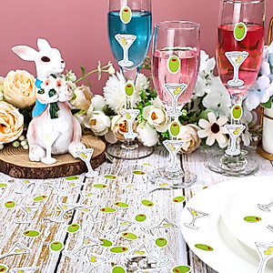 Watersay 400 Pcs Martini Birthday Party Confetti Martini Themed Bachelorette Confetti Bikinis and Martini Cups Confetti for Bridal Shower Engagement Bachelorette Party Supplies