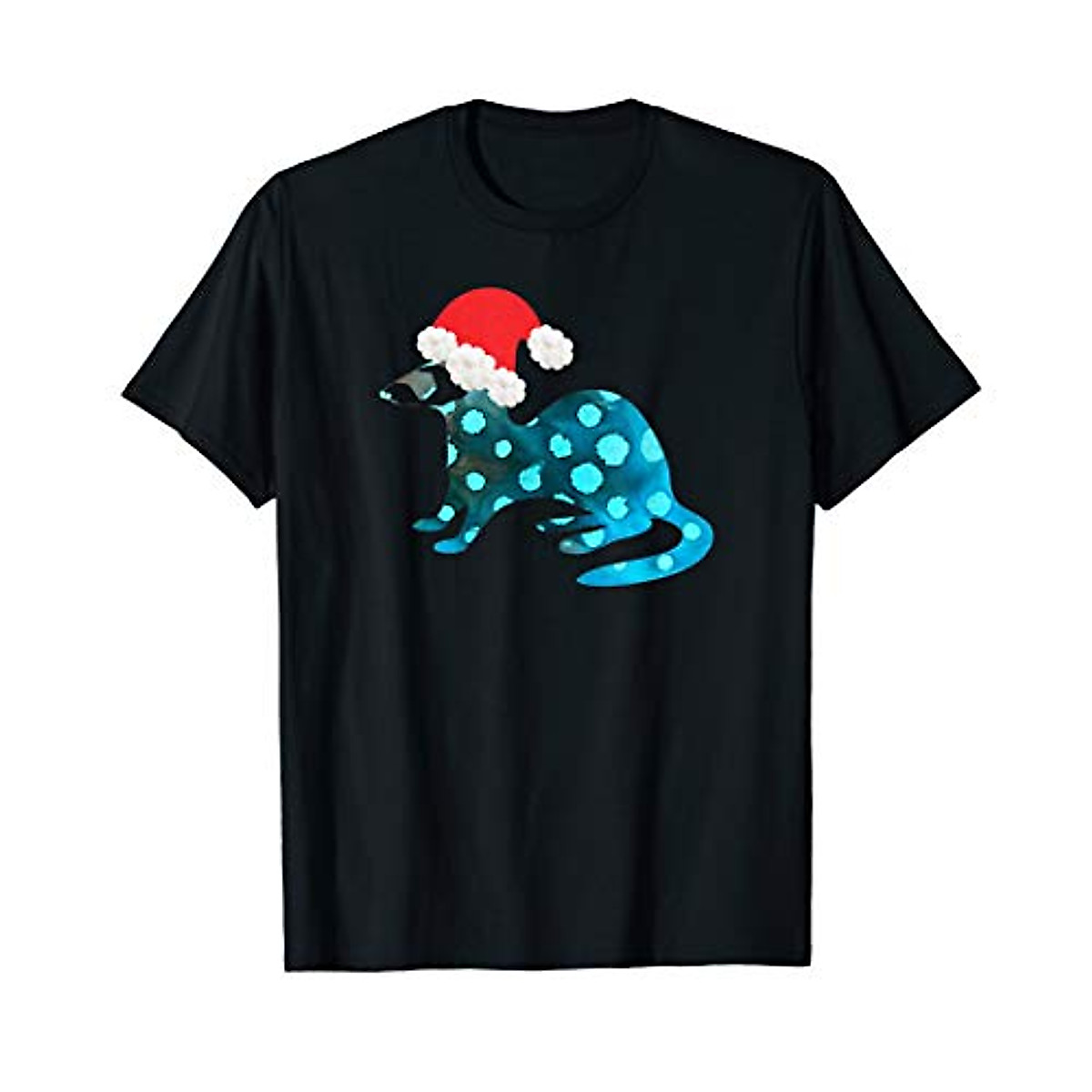 Funny gift for Ferret Lovers! stocking stuffer Santa Hat T-Shirt