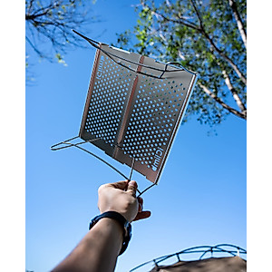 iClimb 1 Anti-Sinking Large Feet Chair and 1 Solo Mini Folding Table Bundle, Ultralight Compact for Single Adult Outdoor Backpacking Hiking Camping Beach Concert