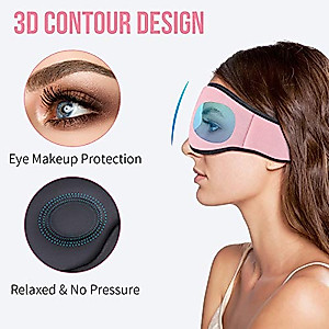 MUSICOZY Sleep Headphones 3D Bluetooth 5.2 Wireless Sleep Mask, Sleeping Headphones Music Eye Mask Earbuds for Side Sleepers, Air Travel, Meditation, Built-in Ultra Soft Thin Speakers, Pack of 2