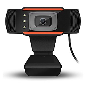 SYVI Webcam HD Webcam with Mic,Software Control and Privacy Mask, USB PC Camera,Plug and Play,for Meetings and Video Calls,Black