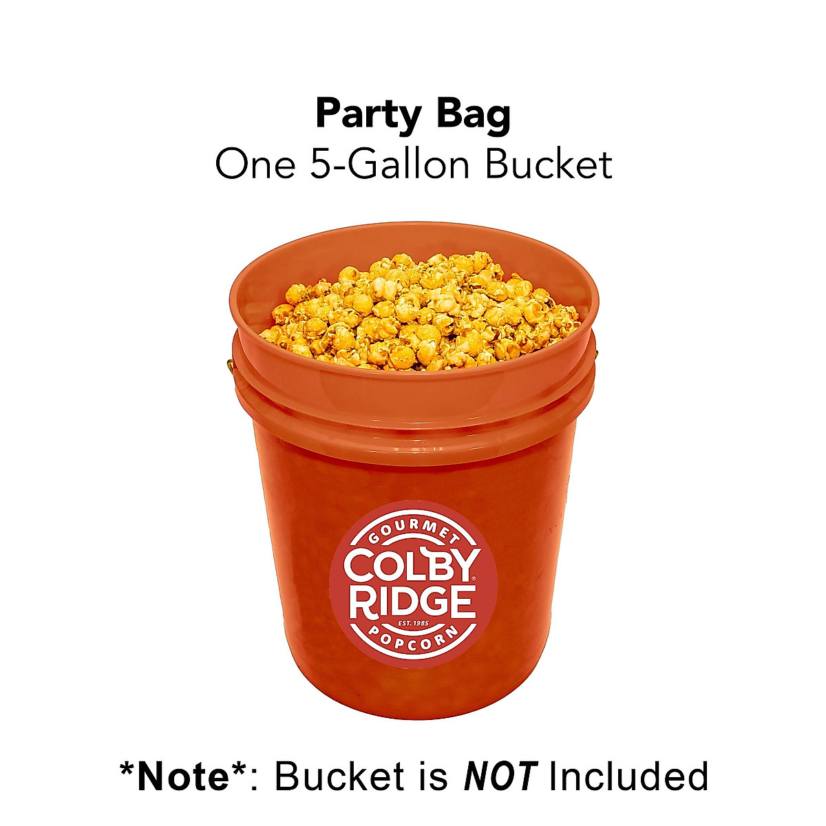 Colby Ridge Gourmet Craft Popped Gluten Free Popcorn Bulk Sized Large Gift Party Bags (Bulk 5 Gal. 80 Cups) (Fluffy White)