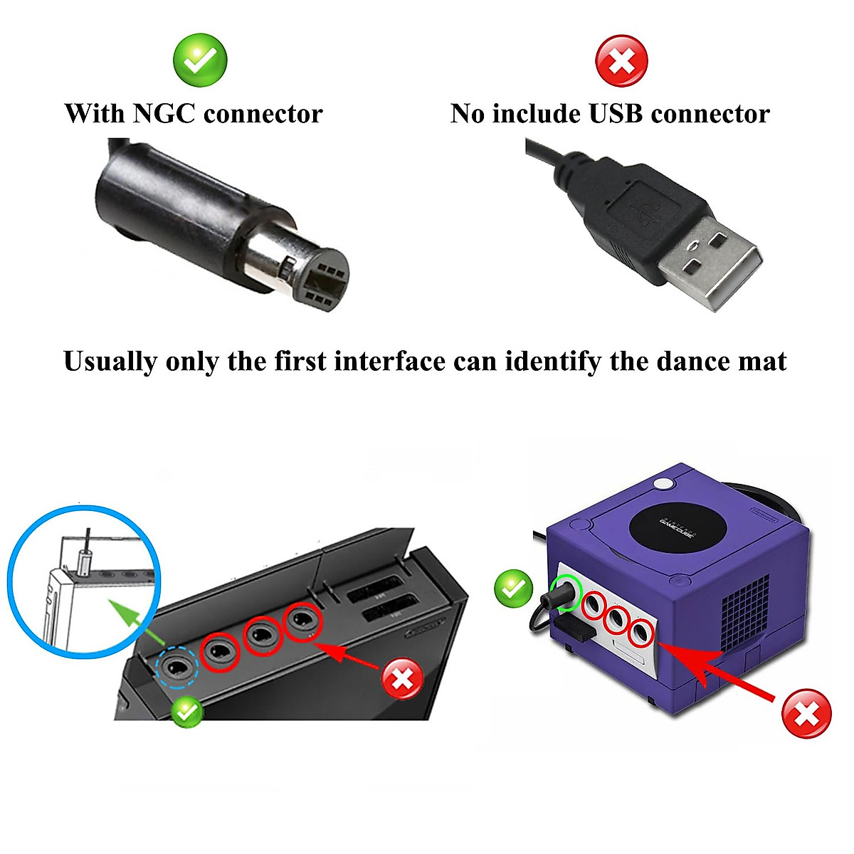 OSTENT Non-Slip Dancing Pad Dance Mat for Nintendo Wii Gamecube NGC Console Sport Dance Games