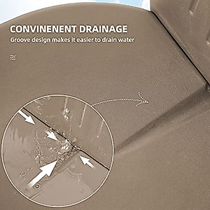 PURPLE LEAF Retro Metal Outdoor Chairs C-Spring Motion Patio Chair Set of 2 Garden Outdoor Bistro Chairs for Pool Lawn Backyard, Champagne