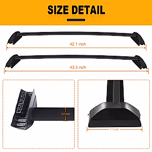 OCPTY Cross Bars Roof Rack Fit For Honda CR-V 2002-2006 Luggage Racks Rooftop Cargo Carrier Bag Luggage Kayak Canoe Bike Snowboard Skiboard