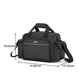 Trunab Home Health Nurse Bag Empty, Portable Medical Supplies Shoulder Bag for Hospice, Home Visit, Hospital Interns, Black, Bag Only