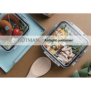 Airtight Food Storage Container with Lid(21.5 + 26.5 oz ,5 Removable Boxes) - Tritan 100% | BPA-Free | Candy and Nuts Organizer| Fruits, Vegetables | Travel, Party and Picnic | Meal Prep| Lunch box