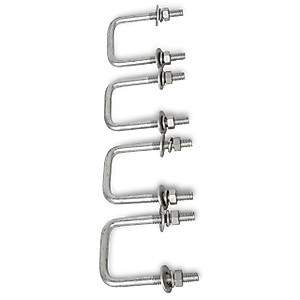 KUAFU Universal U-Bolts for Boat Trailer Square Steel 1/2" Dia X 3 1/16" X 4 5/16" 4Pcs