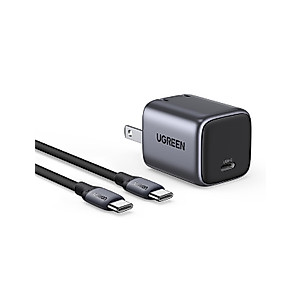 UGREEN Nexode 30W USB C Charger with 60W USB C Cable, iPhone 15 Charger Foldable GaN PPS Compact Fast Wall Charger Block for iPhone 15/14, Galaxy S24 Ultra/S23, Pixel 8 Pro, MacBook Air, iPad Pro