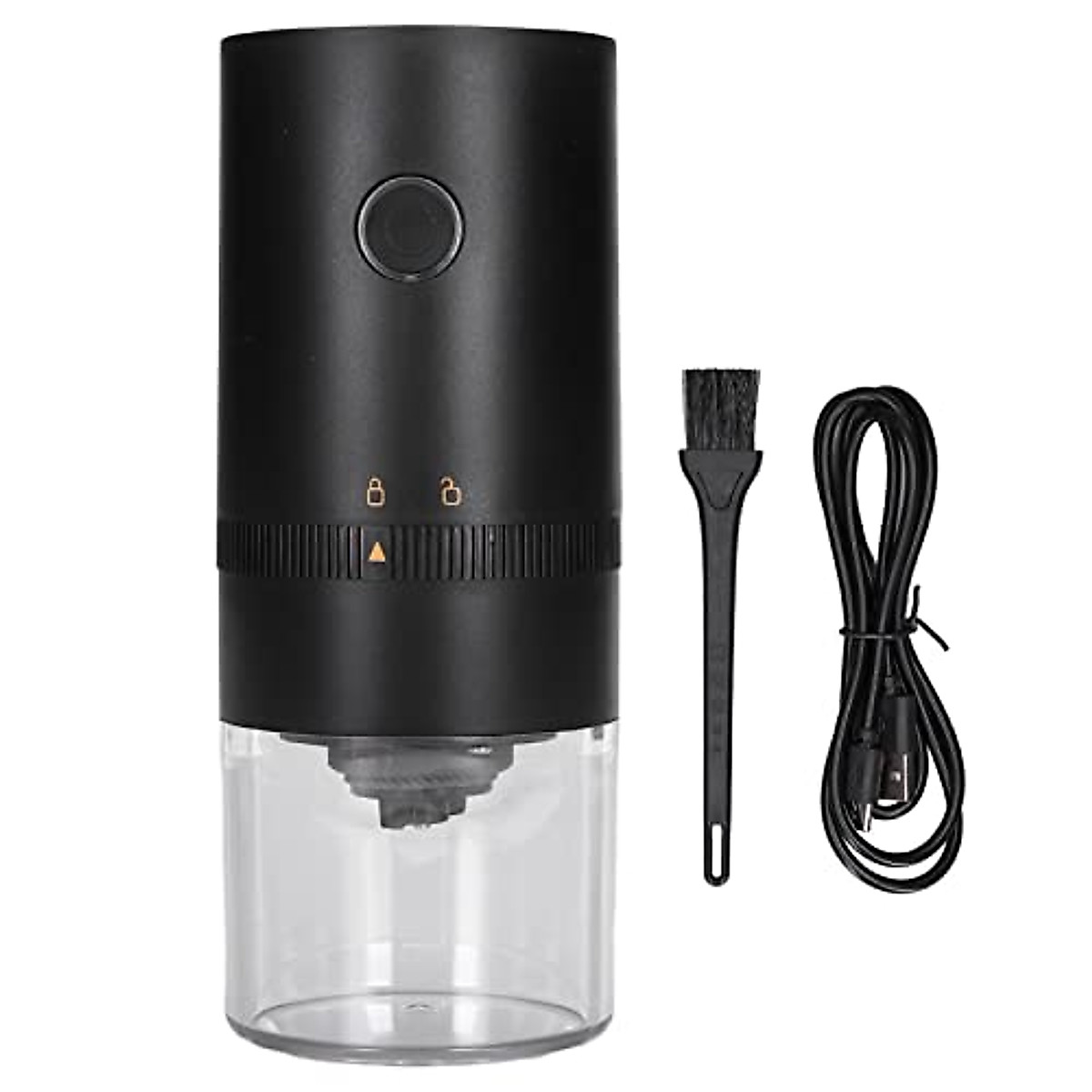 Aramox Coffee Grinders, Other Than Hand Operated,Coffee Bean Grinder Convenient Practical Reliable Durable Curved Design Compact Portable Grinding Tool For Home (Black)