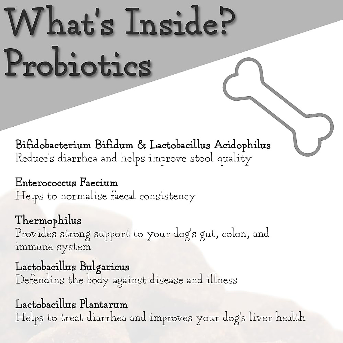 Primal Nutrition Probiotics for Dogs - Digestive Enzymes for Gut Flora, Digestive Health, Diarrhea & Bowel Support - Dog Supplement Soft Chew for Pet Immune System - Chicken