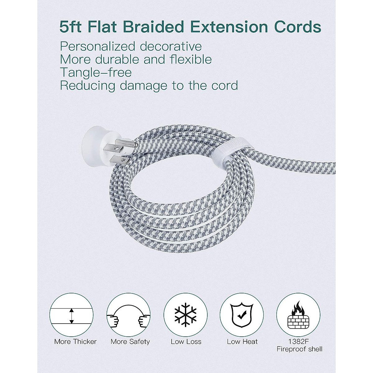 Power Strip Surge Protector, Addtam 6 Outlets and 3 USB Ports 5Ft Long Extension Cord and Power Strip with USB, Addtam ETL Certificate Flat Plug Extension Cord with 3 USB Ports, 3 Outlets