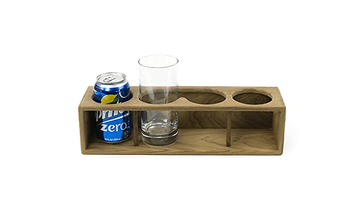 Whitecap Teak Drink & Binocular Rack - Perfect for Fishing