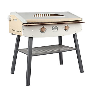 KIDS TOYLAND Wooden Pretend Barbecue Grill Play Set, Play Kitchen Set Cooking Gift for Girls and Boys - Best for 3 4 5 Year Old Kids