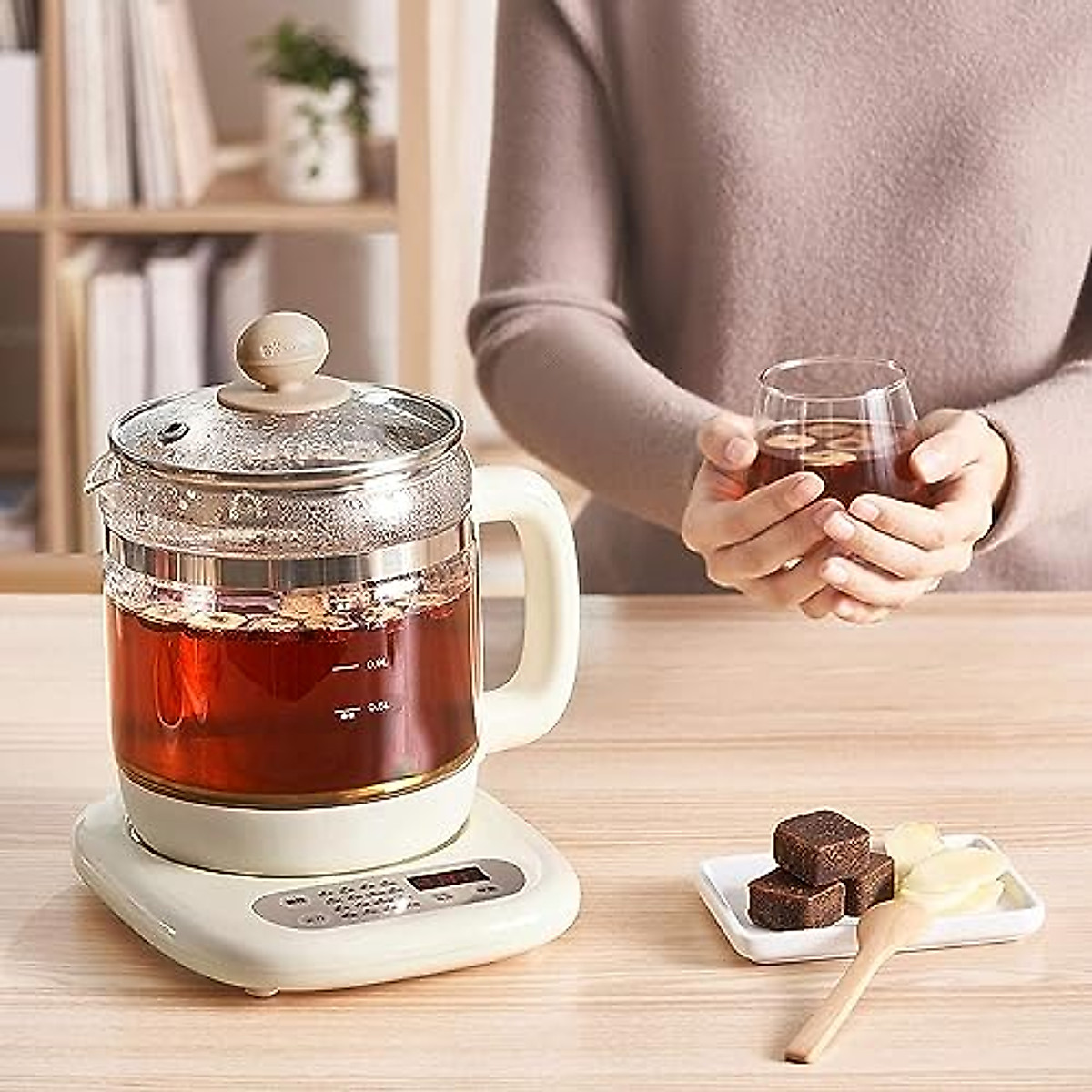 Electric kettle 1.5L capacity glass health pot Multifunctional flower teapot Automatic electric stew bird's nest pot electric kettle