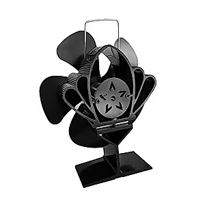 Fireplace Fan 5 Wood Stove Fan Silent Heat Powered Eco Fan for Log Burner Home Fireplace Fan for Gas Stoves Heating Fan