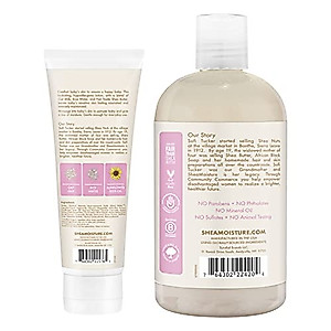 SheaMoisture Baby Wash and Shampoo, and Baby Lotion For Dry Skin and Sensitive Skin Oat Milk and Rice Water Baby Care With Shea Butter 21 oz 2 Count